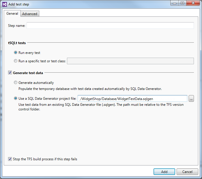 Using the TFS Build plugin - SQL CI - Product Documentation