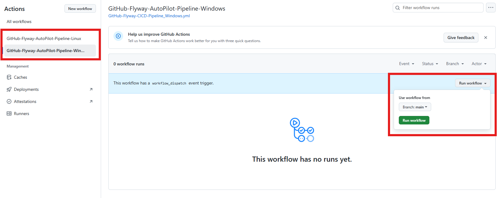 1. Deploying Your Changes via GitHub Actions - Redgate Flyway - Product Documentation
