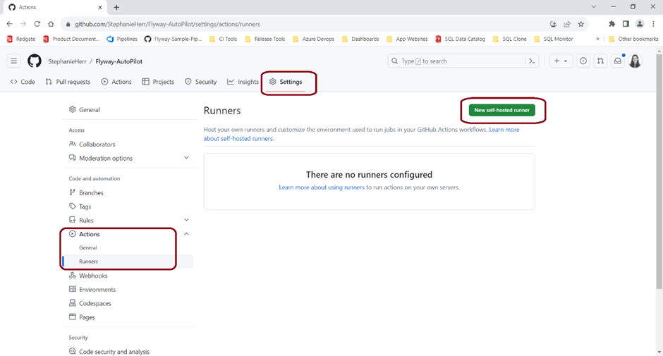 1. Deploying Your Changes via GitHub Actions - Redgate Flyway - Product Documentation