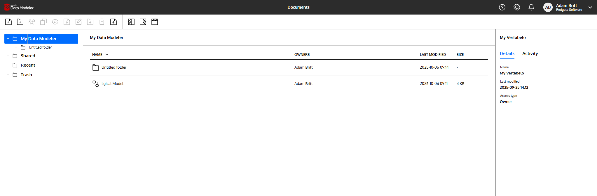 Drive view - Redgate Data Modeler - Product Documentation