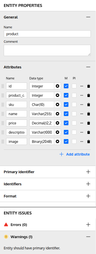 Logical model properties panel - Redgate Data Modeler - Product Documentation