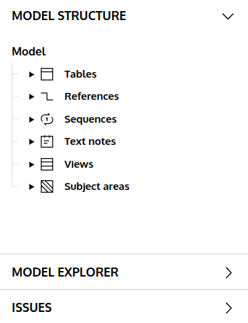 Physical model navigation panel - Redgate Data Modeler - Product ...