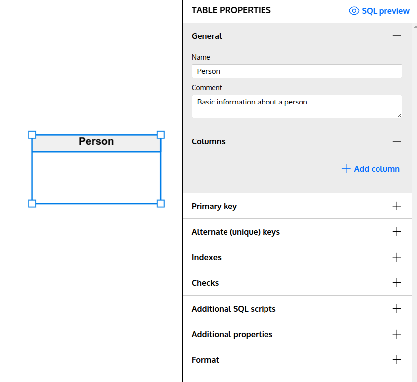 Tables - Redgate Data Modeler - Product Documentation