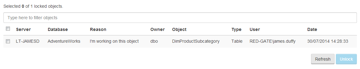 Locking objects - Retired products - Product Documentation
