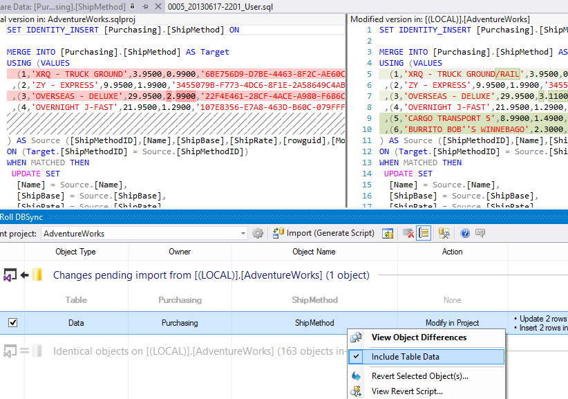 Static Data - ReadyRoll 1 - Product Documentation