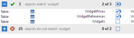 Viewing the comparison results - SQL Compare 15 - Product Documentation