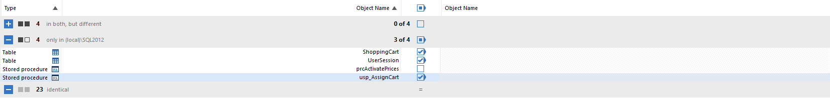 Deploying memory-optimized objects - SQL Compare 13 - Product Documentation