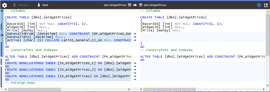 Worked example - using a scripts folder as a data source - SQL Compare 14 - Product Documentation