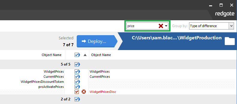 Worked Example Using A Scripts Folder As A Data Source Sql Compare