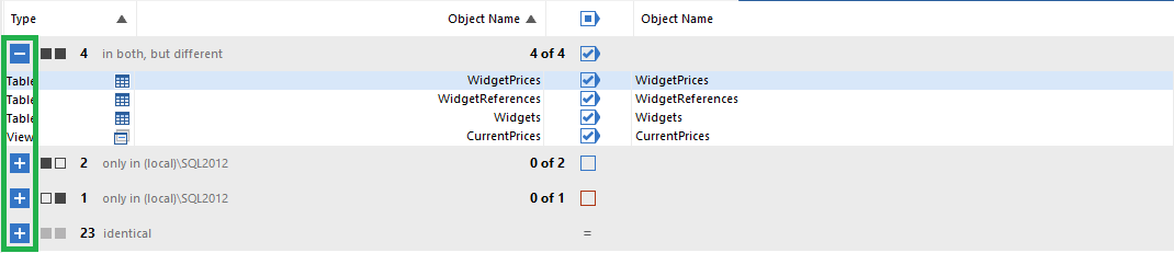 Worked example - comparing and deploying two databases - SQL Compare 15 - Product Documentation