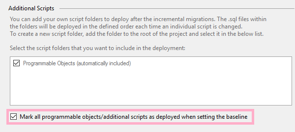 Working with an existing database - SQL Change Automation 3 - Product Documentation