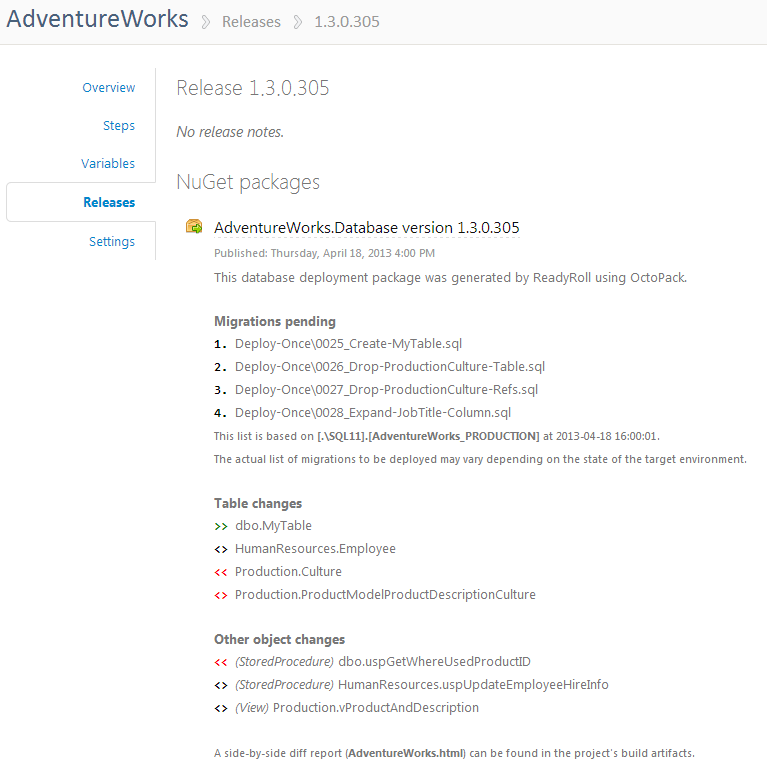 Using Octopus Deploy with SQL Change Automation Core - SQL Change Automation 3 - Product ...