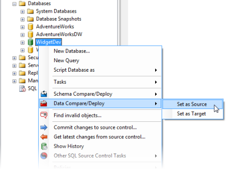 Using the add-in - SQL Data Compare 16 - Product Documentation