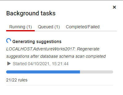 Background Operations - SQL Data Catalog - Product Documentation