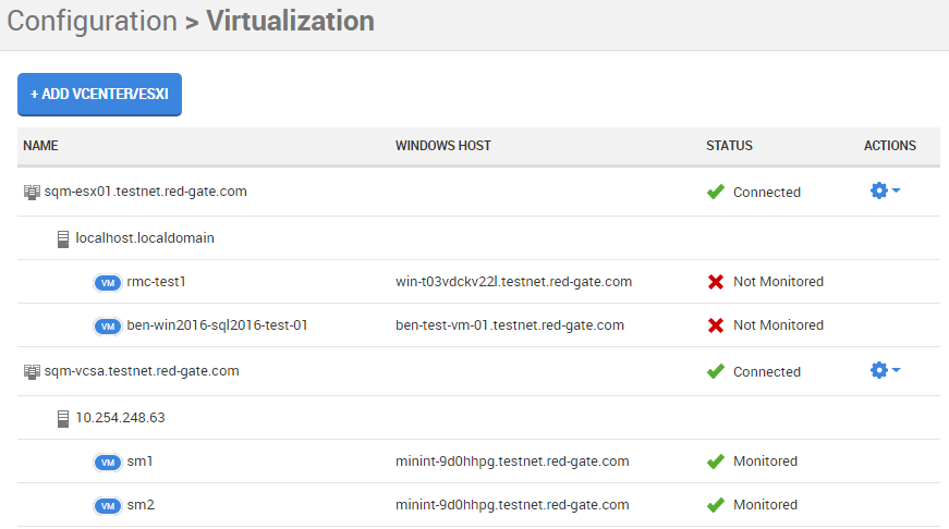 Adding a VMWare host - SQL Monitor 8 - Product Documentation