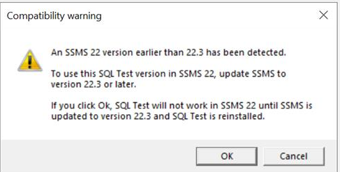 SQL Test Compatibility Update for SSMS 22.3 - SQL Test 4 - Product ...